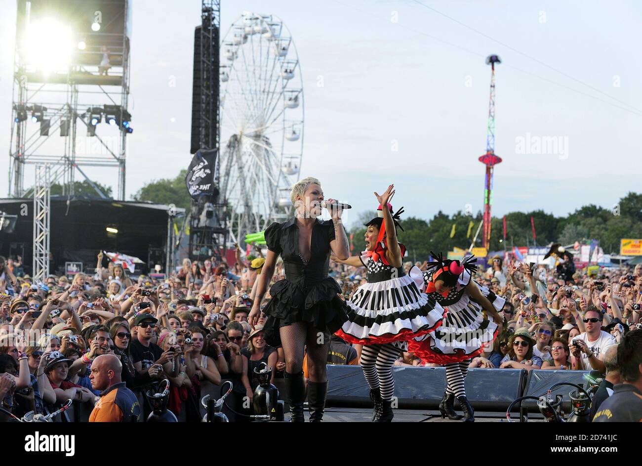 Pink performs at the Isle of Wight festival, in Newport on the Isle of ...