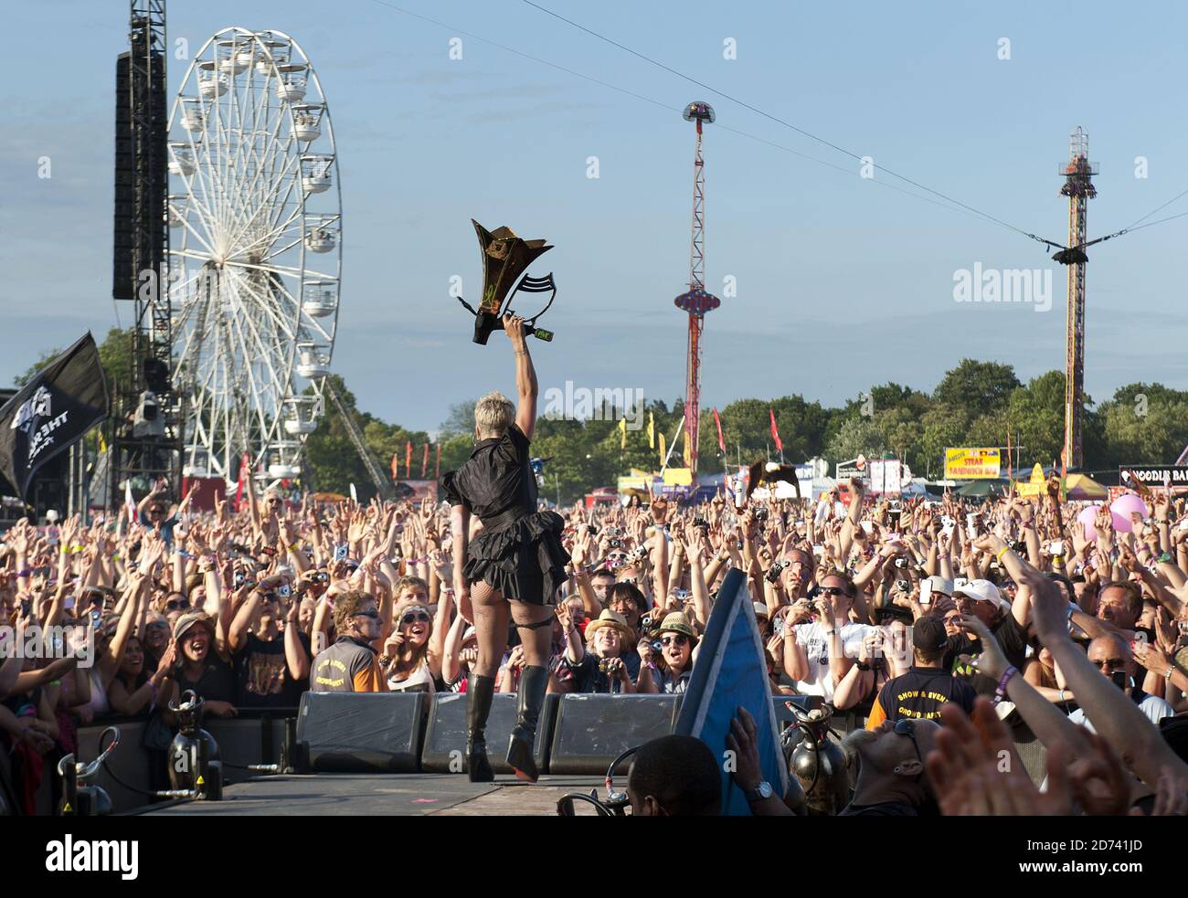 Pink performs at the Isle of Wight festival, in Newport on the Isle of ...