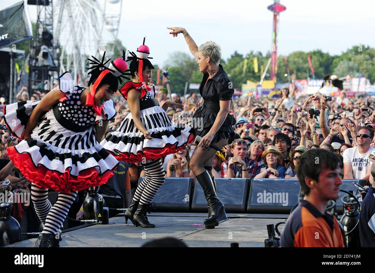 Pink performs at the Isle of Wight festival, in Newport on the Isle of ...