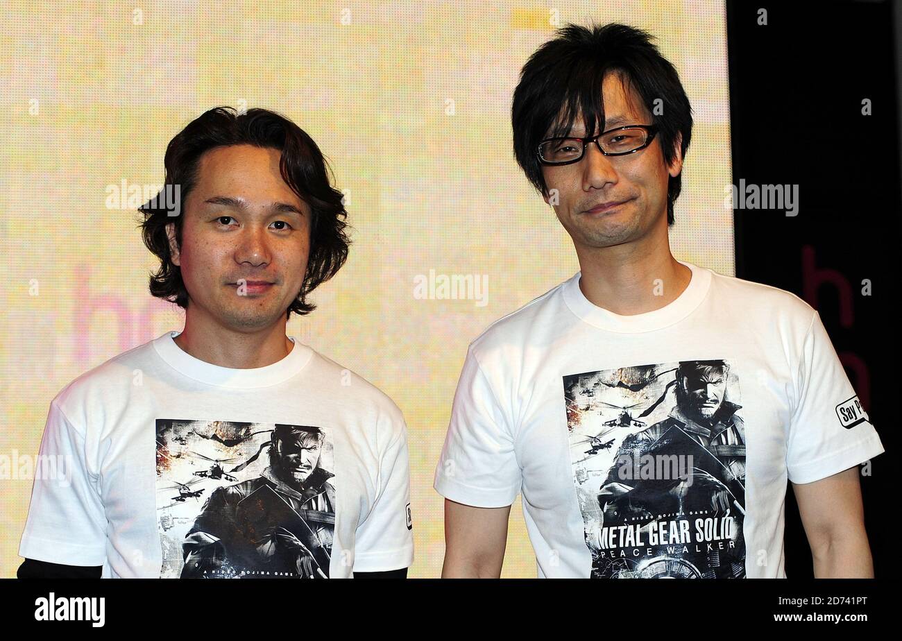 Games designers Yoji Shinkawa (l) and Hideo Kojimo (r) pictured at the ...