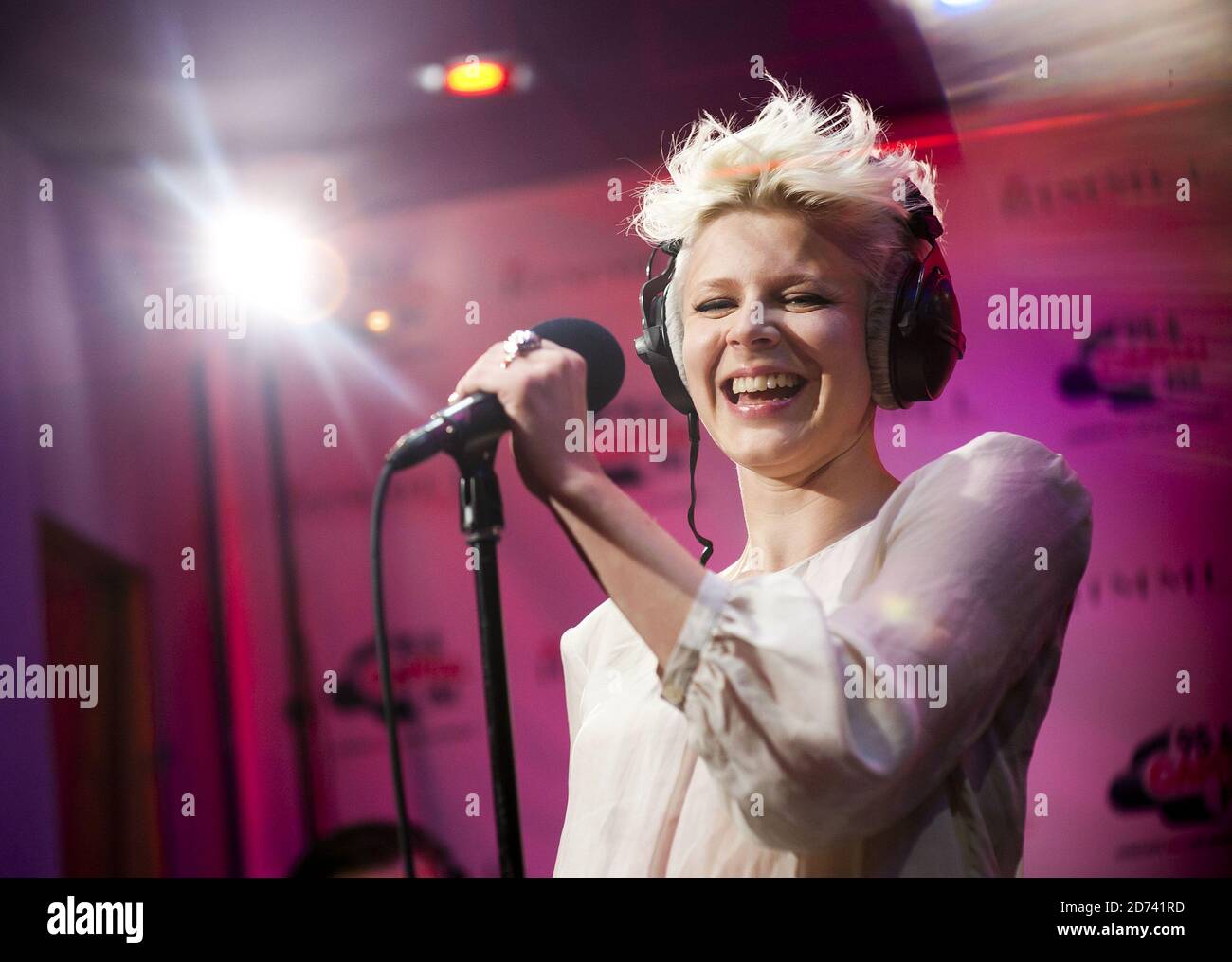 Robyn pictured during a Rimmel Live Lounge session for Capital FM, at ...