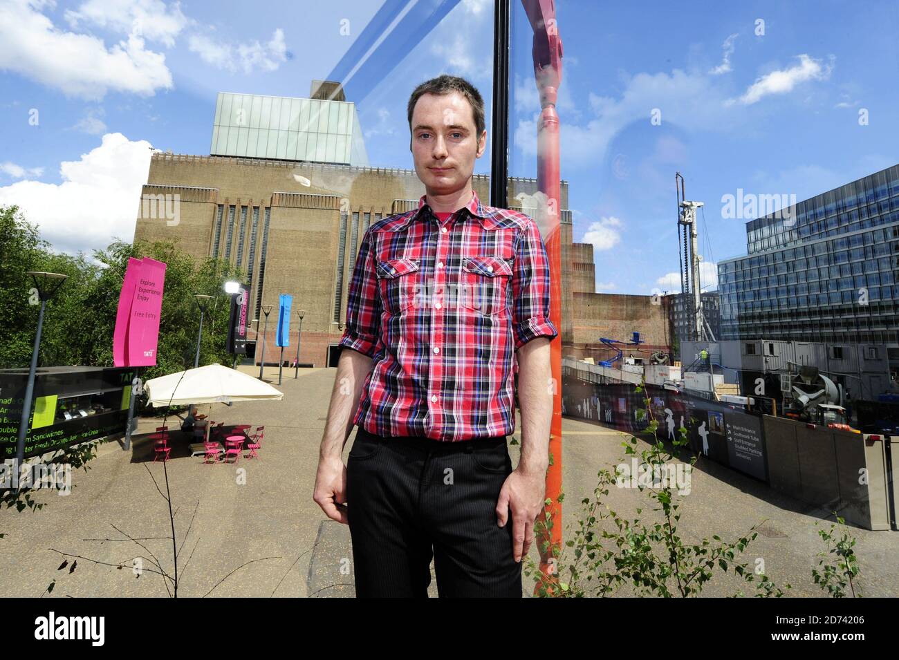 Sculptor Brendan Jamison pictured at the NEO Bankside Pavillion on the ...