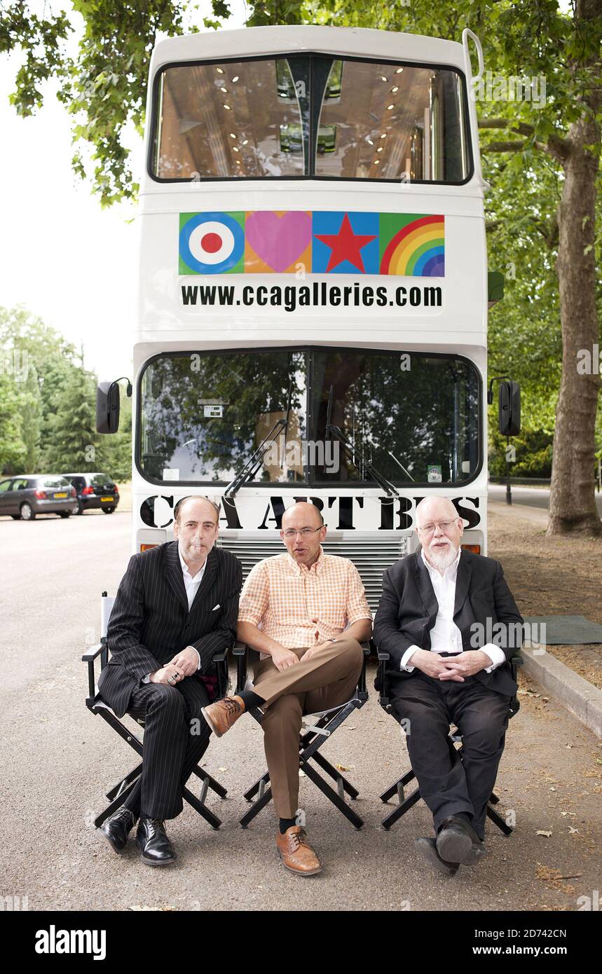(l-r) Mick Jones, Wayne Hemingway and Peter Blake pictured with the CCA ...