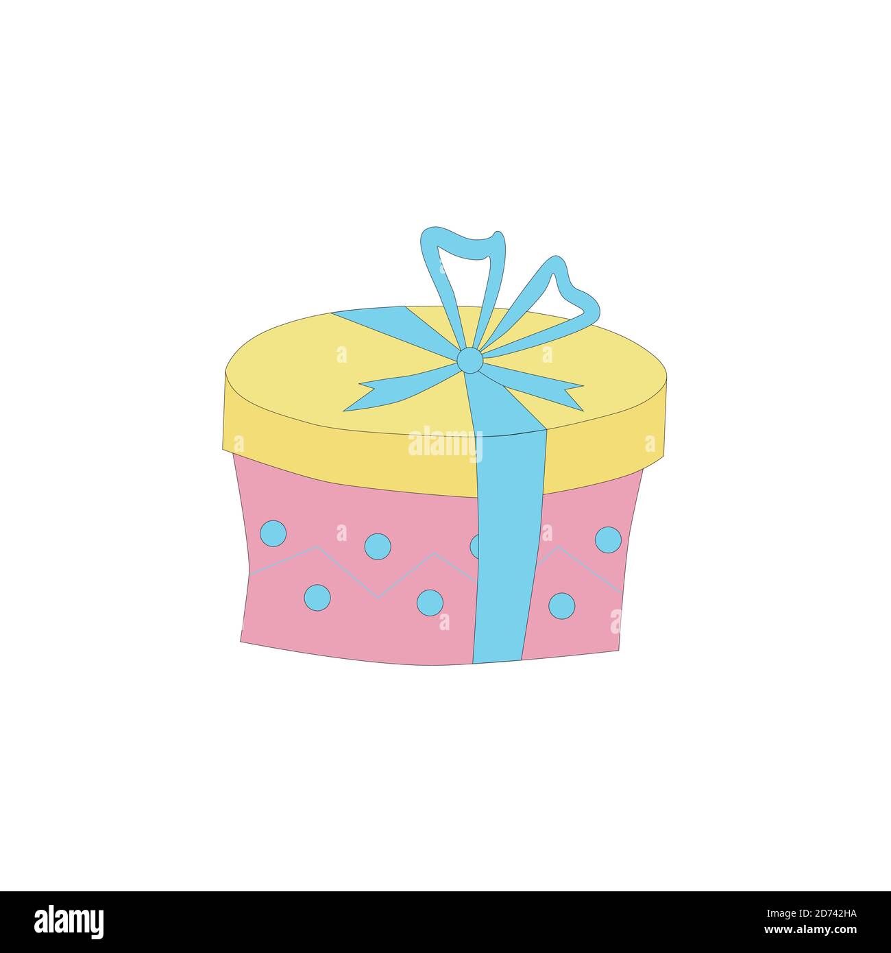 The concept of the pink stripe gift box. Vector illustration Stock ...