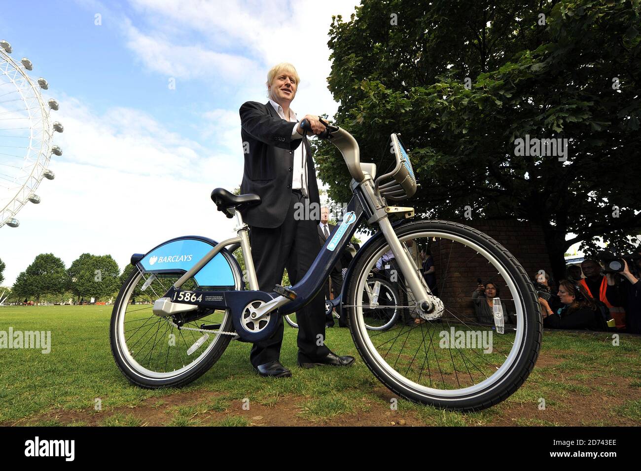 Boris Johnson pictured at the launch of the Barclays Cycle Hire Scheme ...