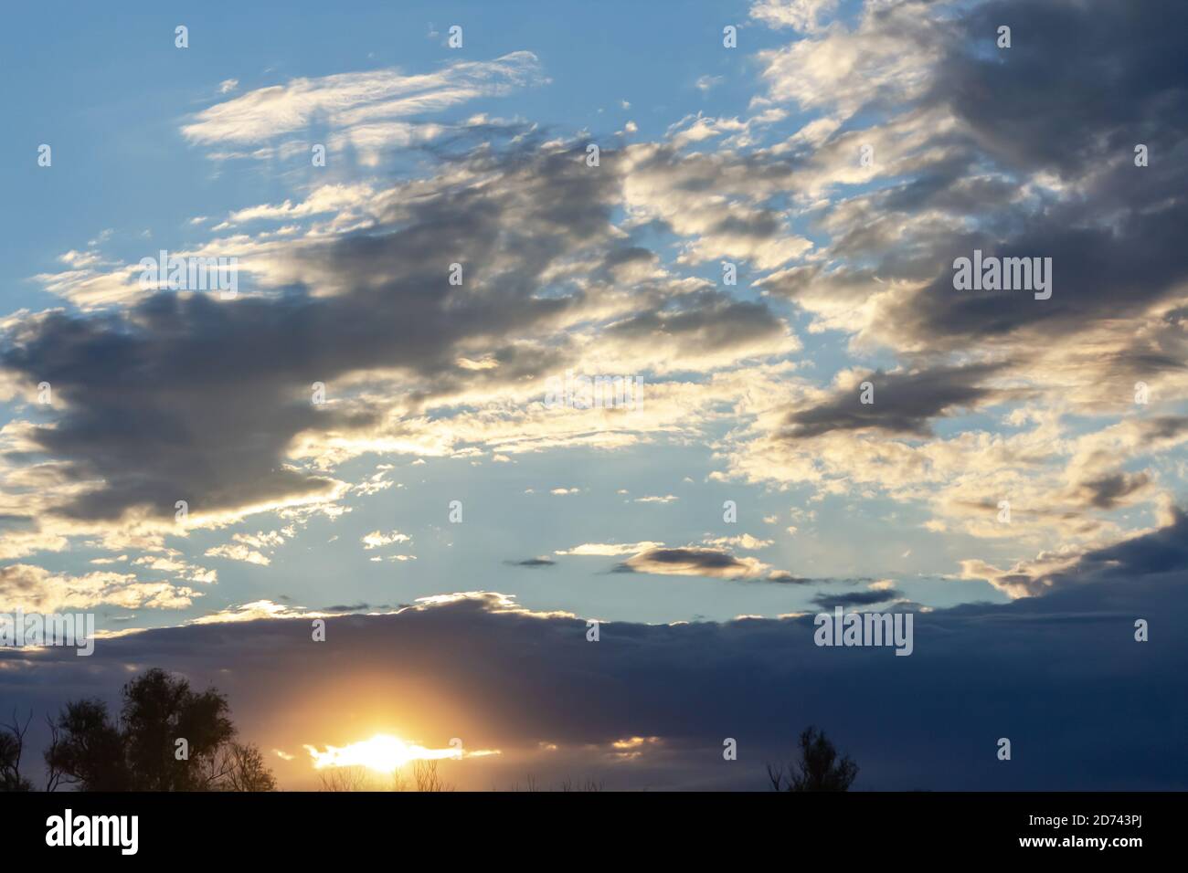 sky with clouds at sunset Stock Photo - Alamy