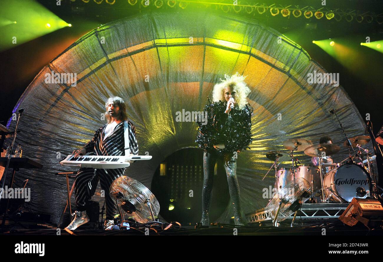 Alison Goldfrapp performing on the Nissan Juke Arena Stage during the ...