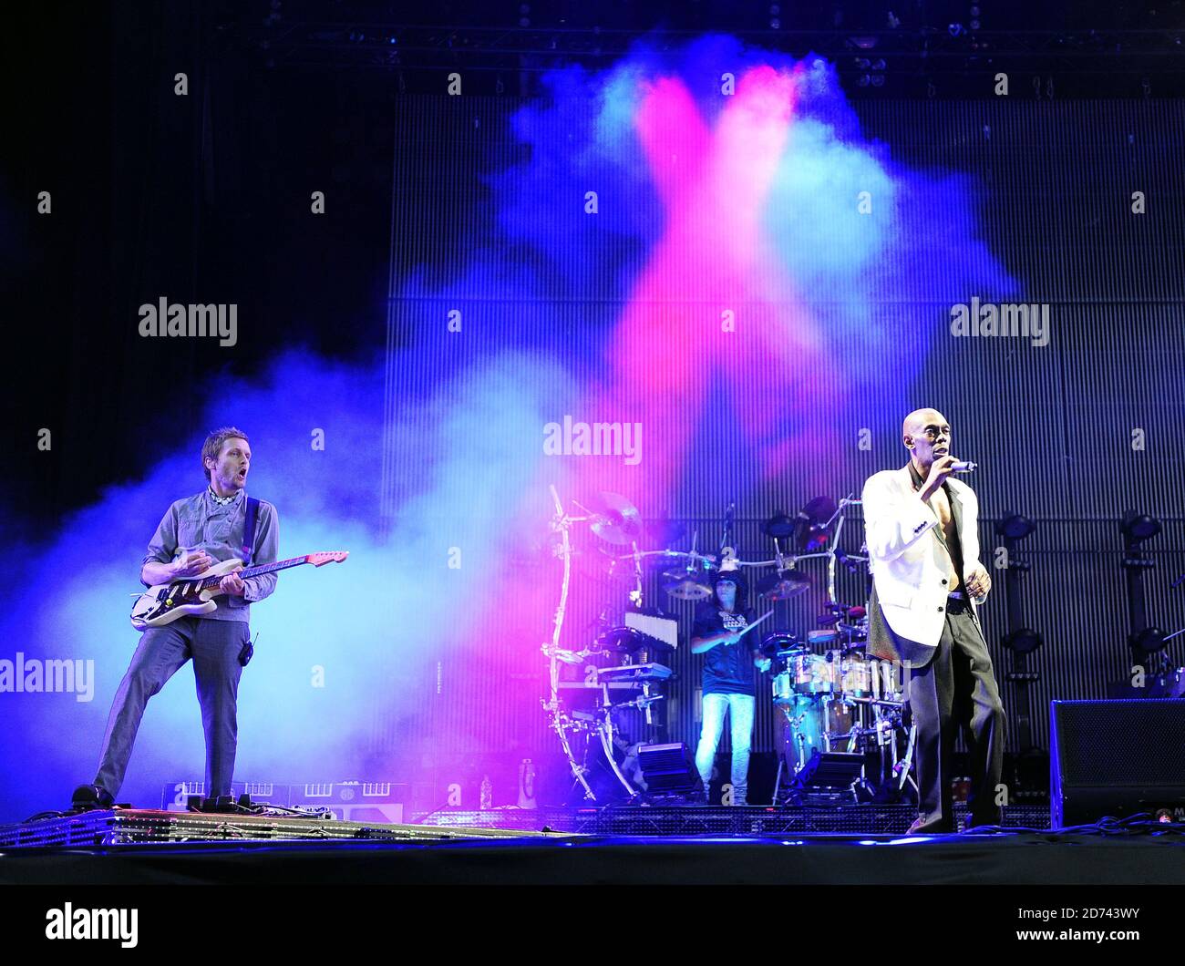 Faithless performing on the V Stage during the Virgin Media V Festival ...