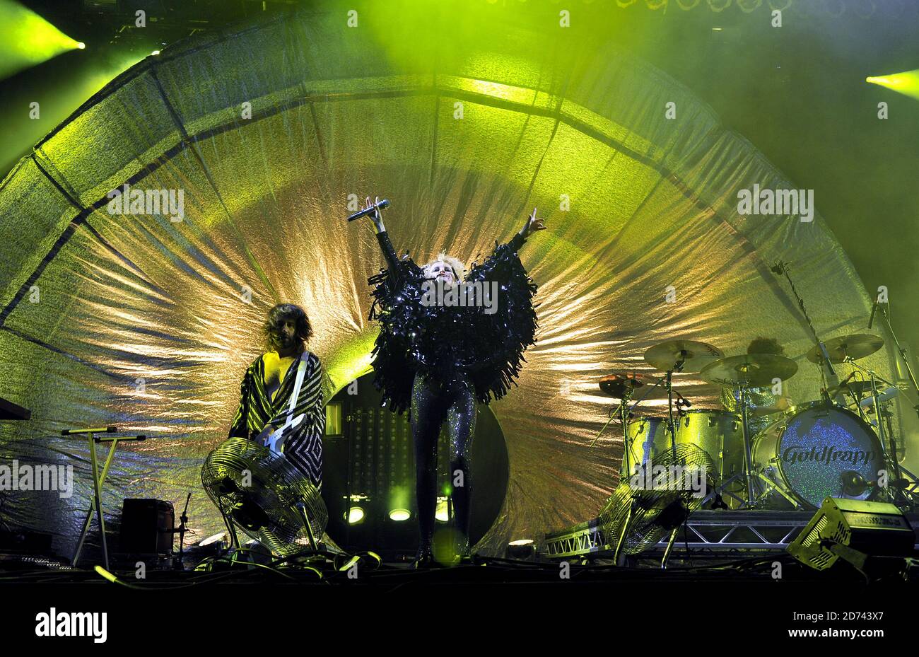 Alison Goldfrapp performing on the Nissan Juke Arena Stage during the ...