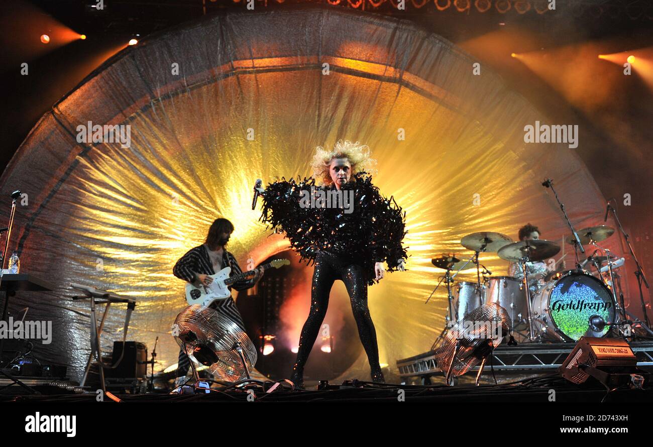 Alison Goldfrapp performing on the Nissan Juke Arena Stage during the ...