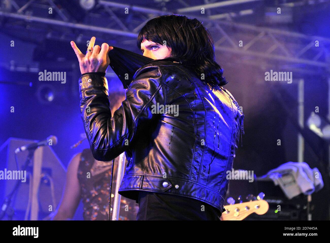 Foxy Shazam performing on the second day of the Leeds Festival, in ...