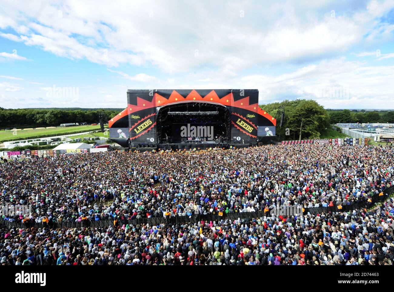 The crowd at the main stage watch Limp Bizkit during the second day of ...