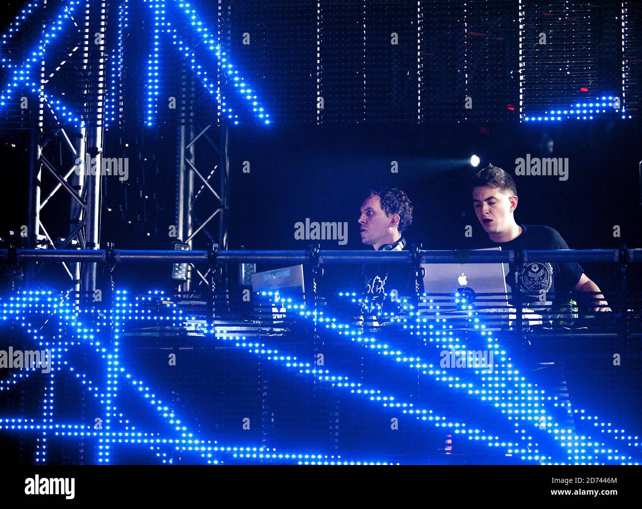 Magnetic Man performing on the second day of the Leeds Festival, in ...