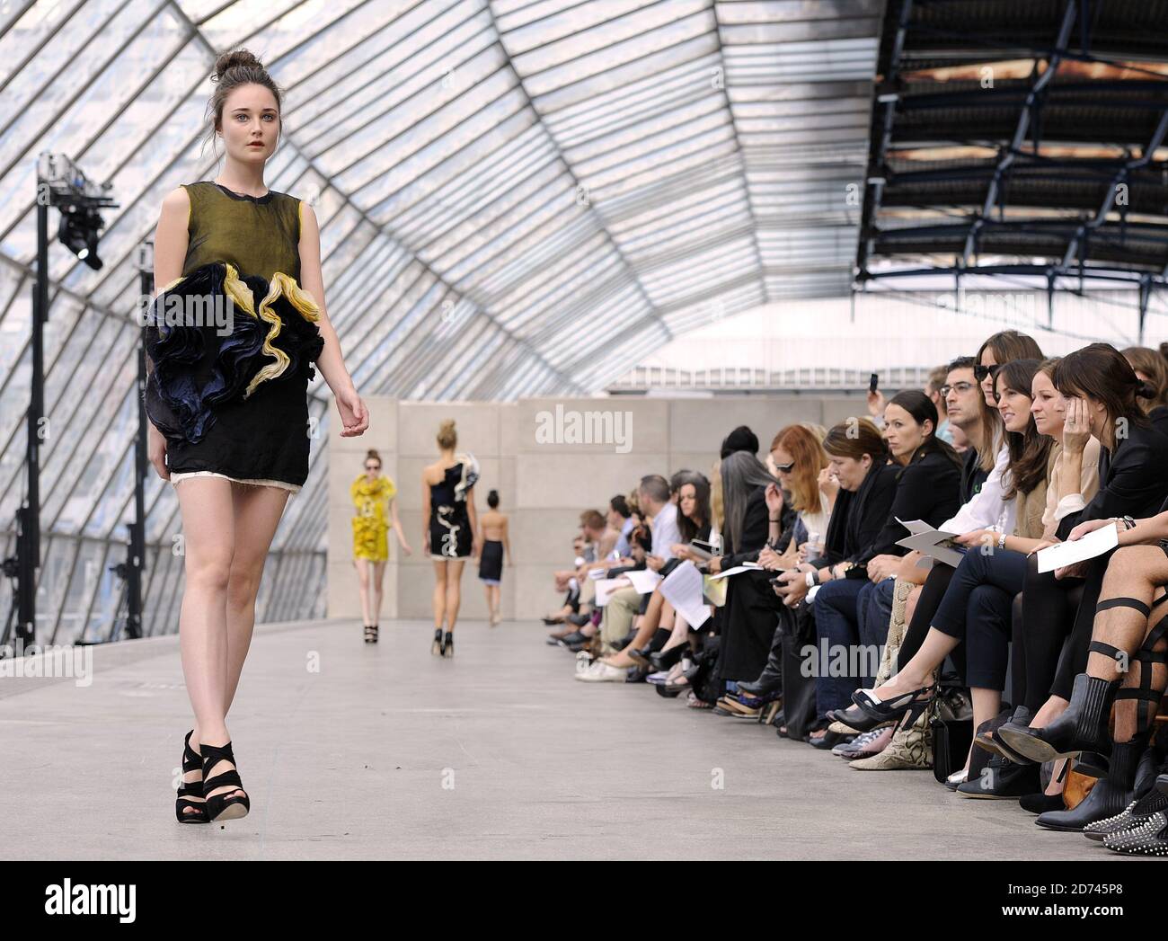 A model wears a creation by Felicity Brown at the Fashion East fashion ...