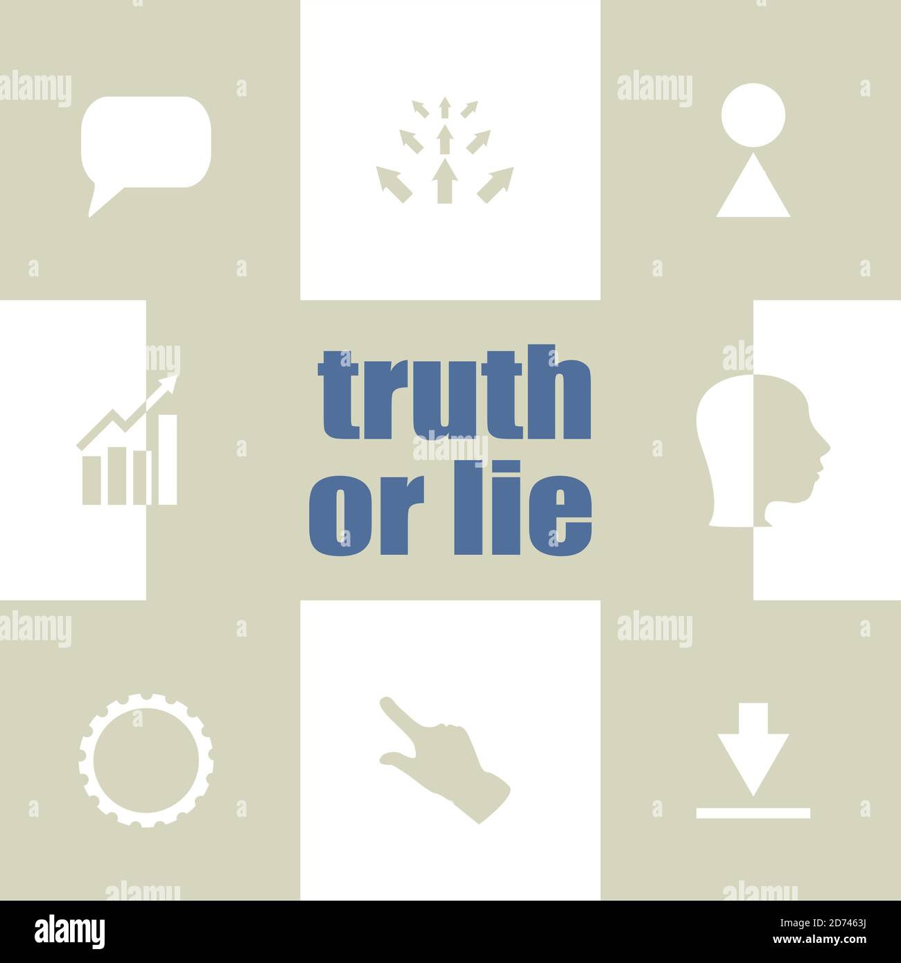truth or lie text. Social concept . Infographic Elements. Business icon ...