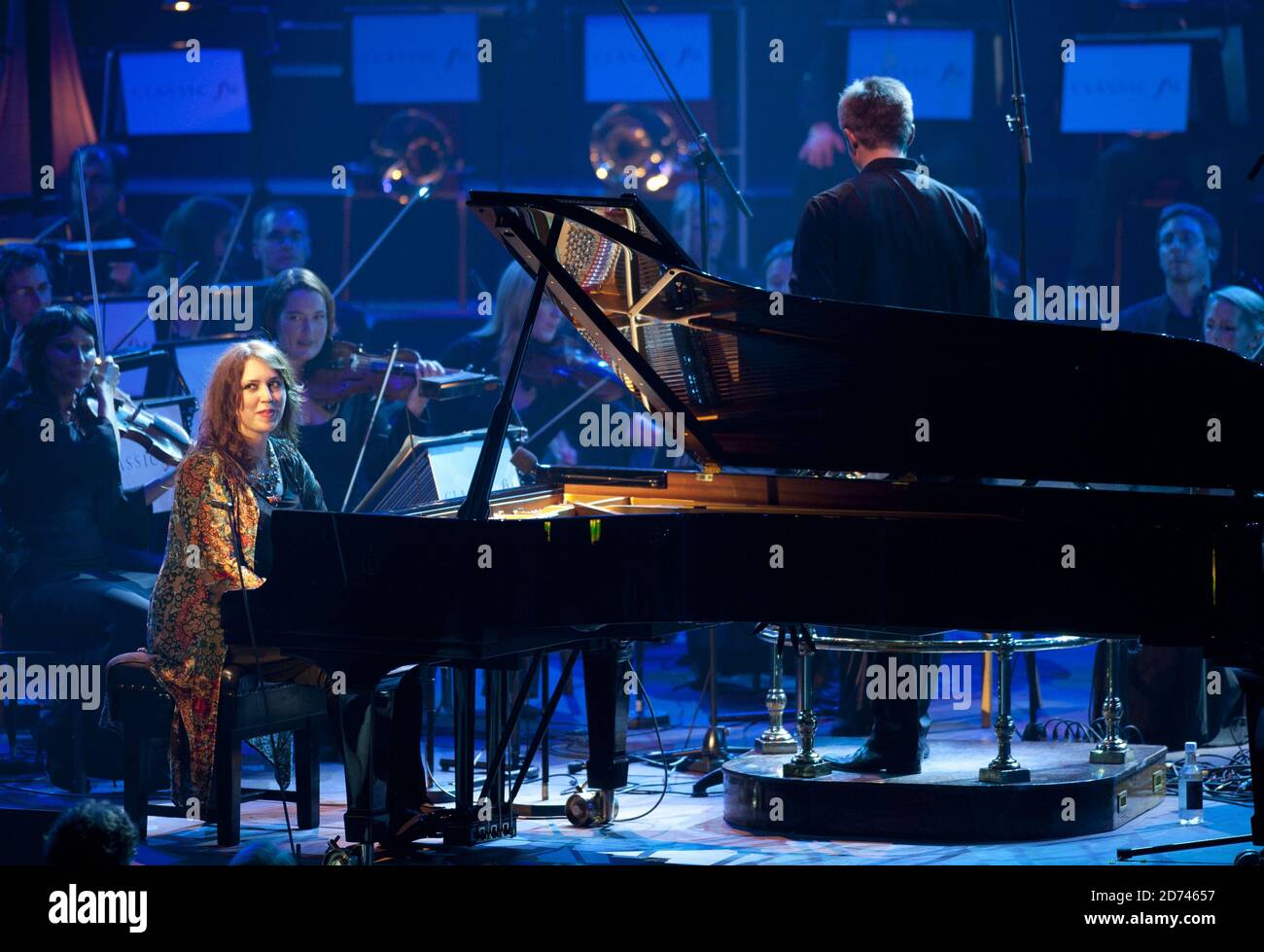 Pianist Gabriela Montero performs with the Royal Liverpool Philharmonic ...