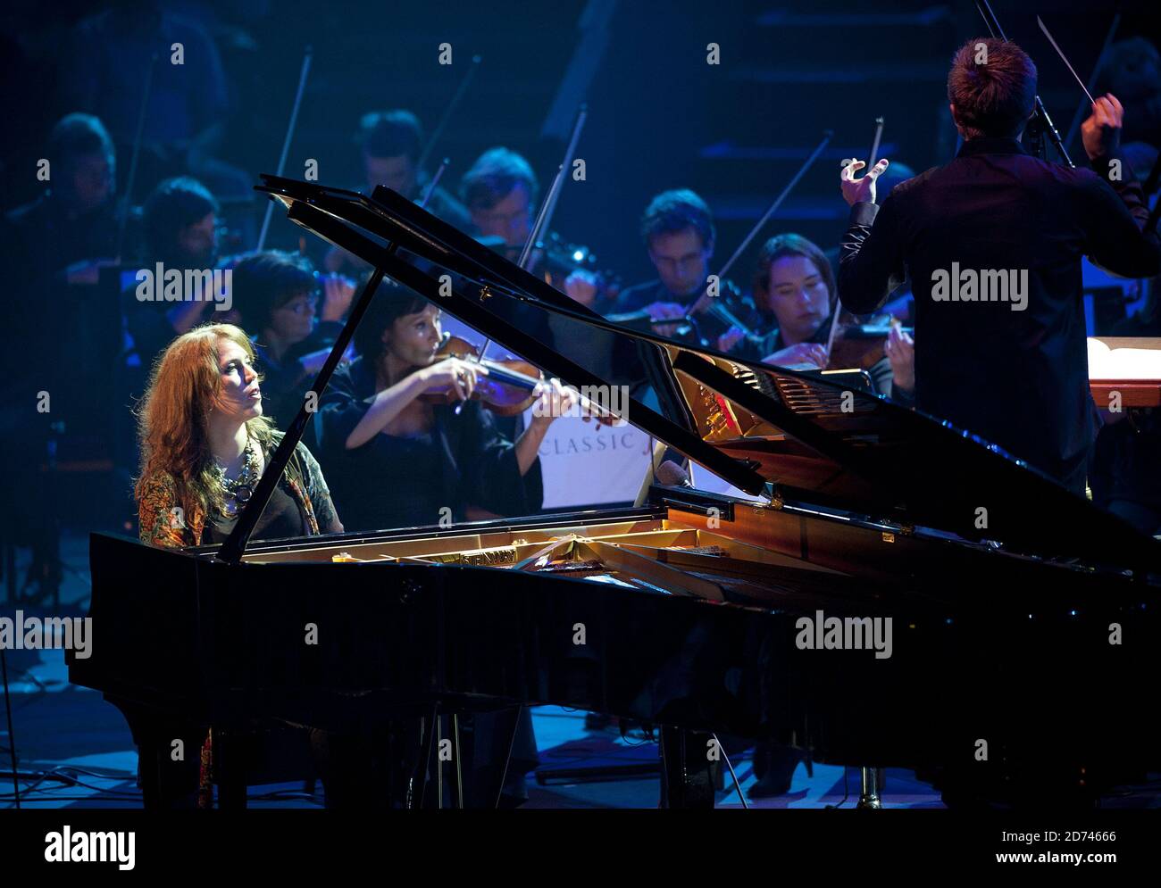 Pianist Gabriela Montero performs with the Royal Liverpool Philharmonic ...