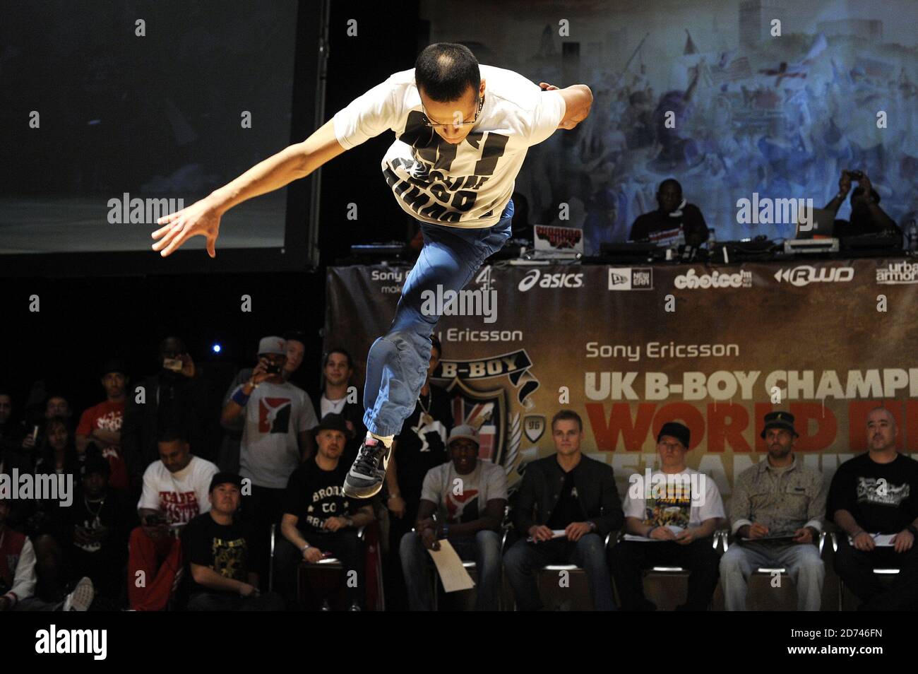 A B-Boy competes at the Sony Ericsson B-Boy Championships, at the ...