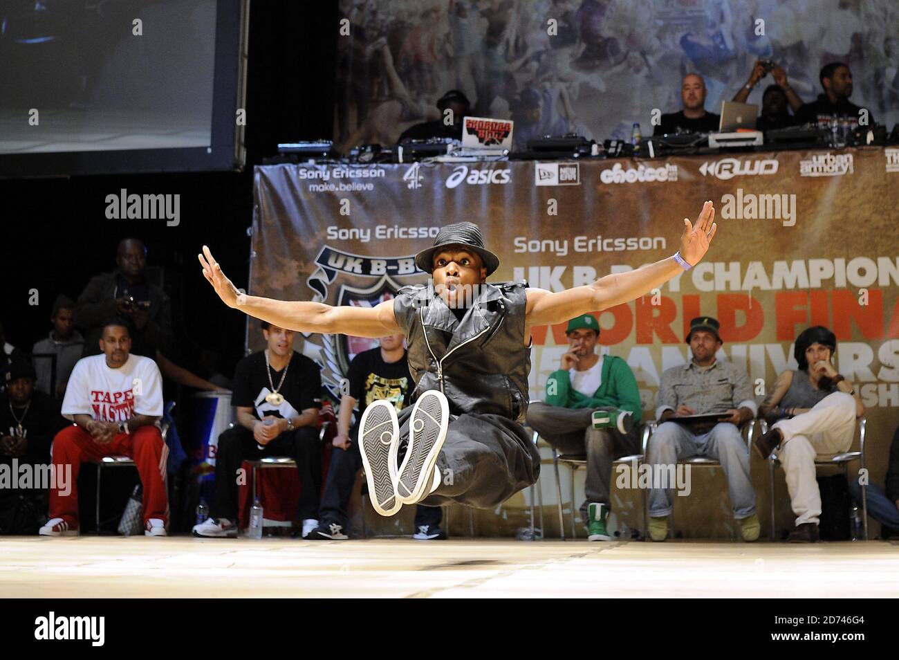 A B-Boy competes at the Sony Ericsson B-Boy Championships, at the ...