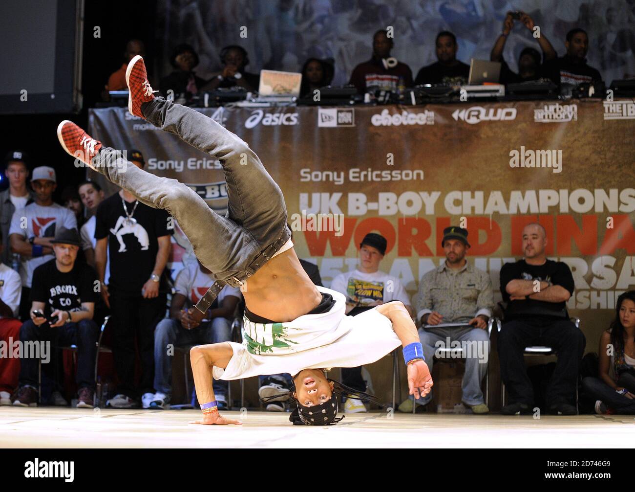 A B-Boy competes at the Sony Ericsson B-Boy Championships, at the ...