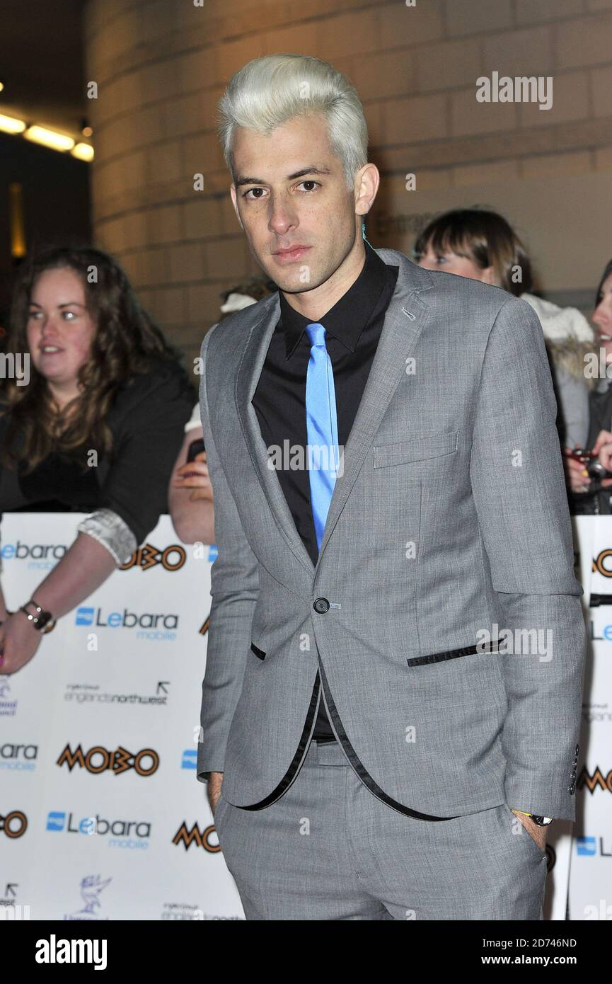 Mark Ronson arrives at the MOBO Awards, at the Echo Arena in Liverpool ...