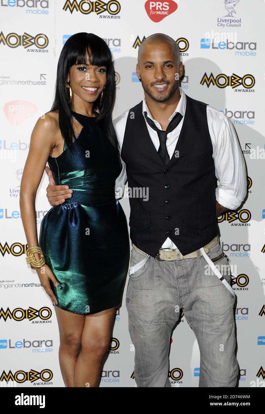 Michelle Williams and Ricky Whitton attending the MOBO Awards, at the ...
