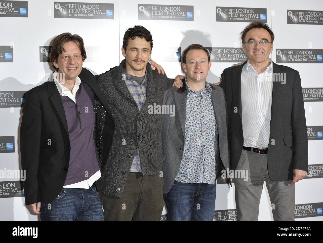 (l-r) Producer Christian Colson, actor James Franco, writer Simon ...