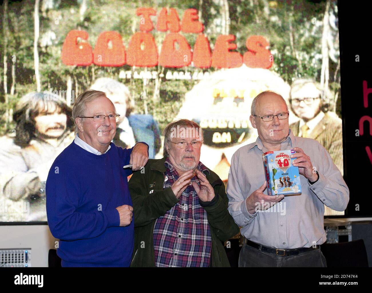 (l-r) Tim Brooke Taylor, Bill Oddie and Graeme Garden of the Goodies ...