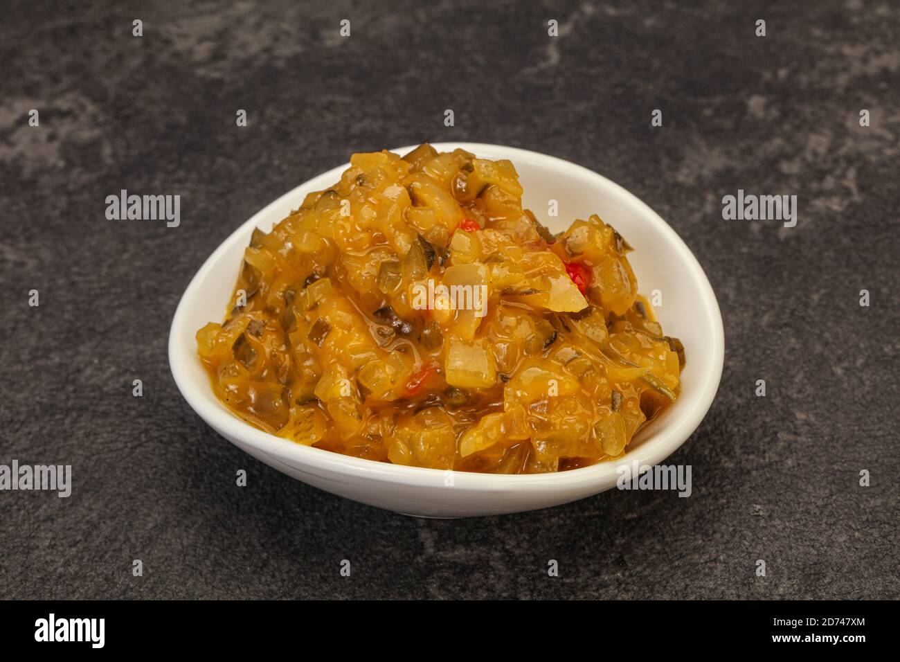 Relish sauce with cucumbers and mustard seeds Stock Photo - Alamy
