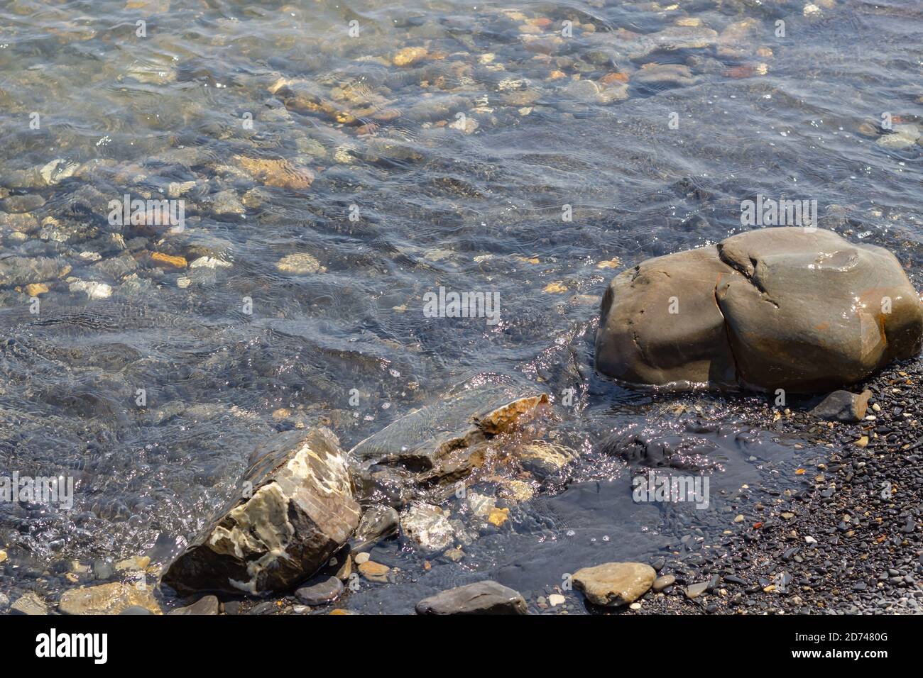 big stone by the sea Stock Photo - Alamy