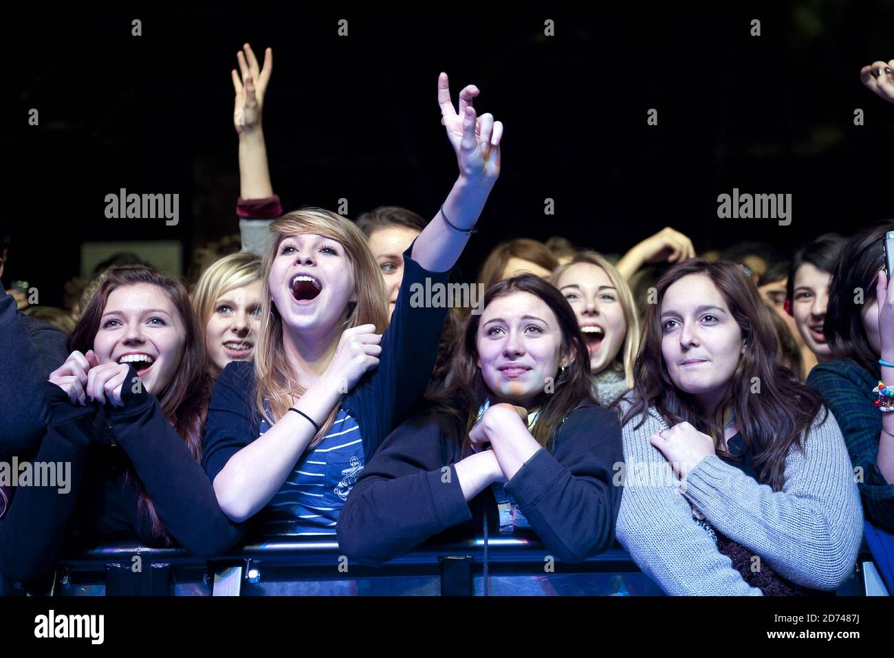 Fans watch Vampire Weekend performing at Alexandra Palace in north ...