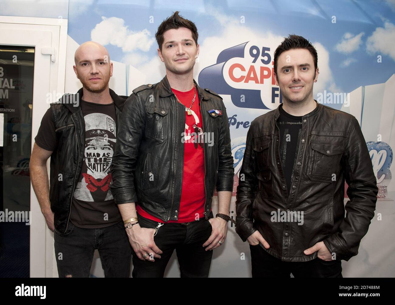 The Script pictured backstage at the Capital FM Jingle Bell Ball, at ...