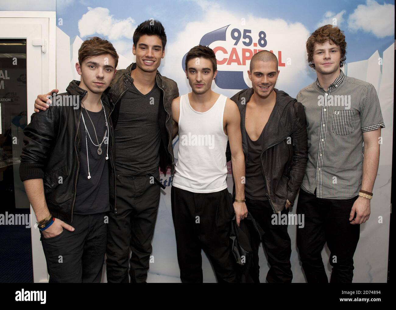 The Wanted pictured backstage at the Capital FM Jingle Bell Ball, at ...