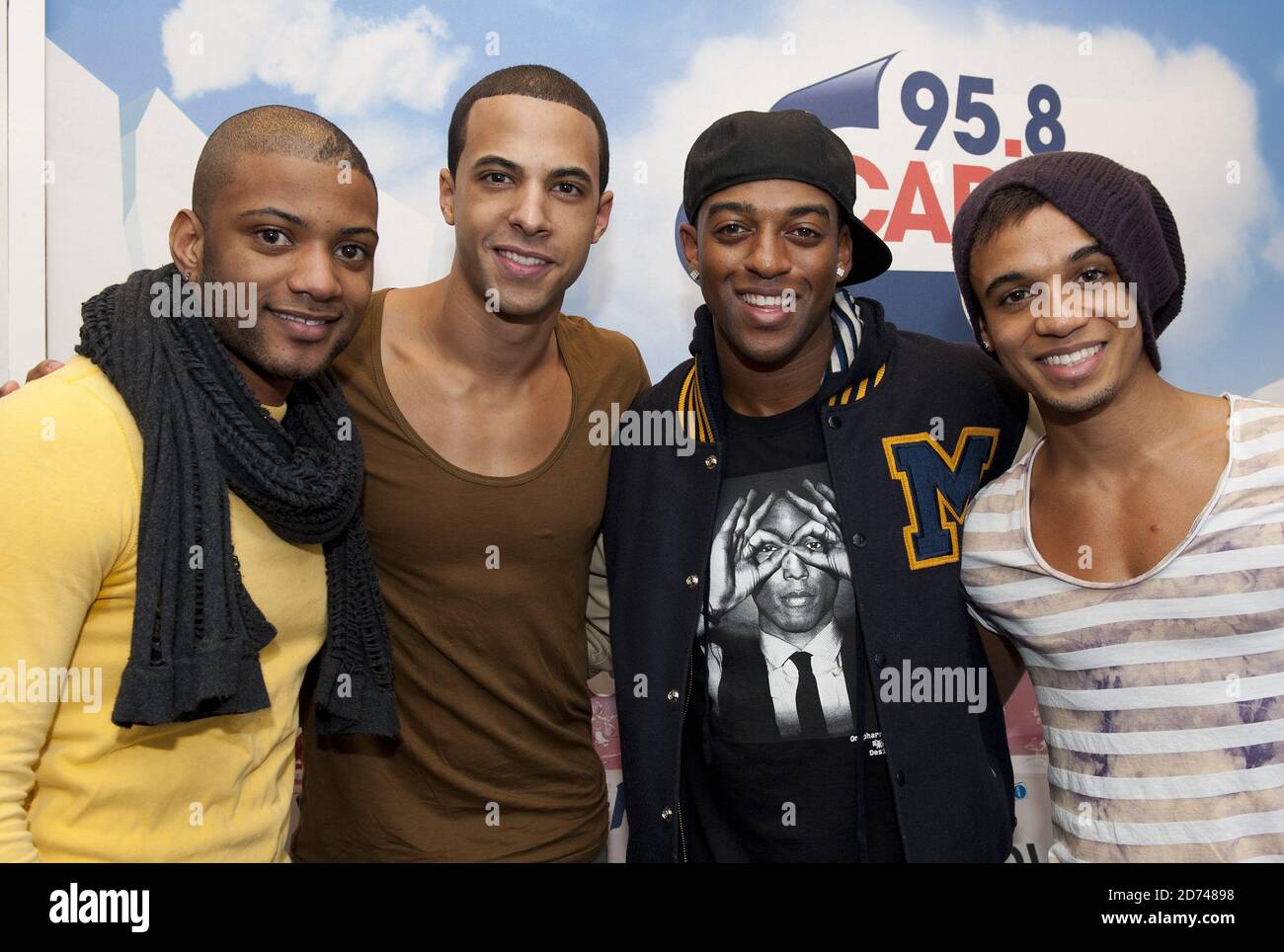JLS pictured backstage at the Capital FM Jingle Bell Ball, at the O2 ...