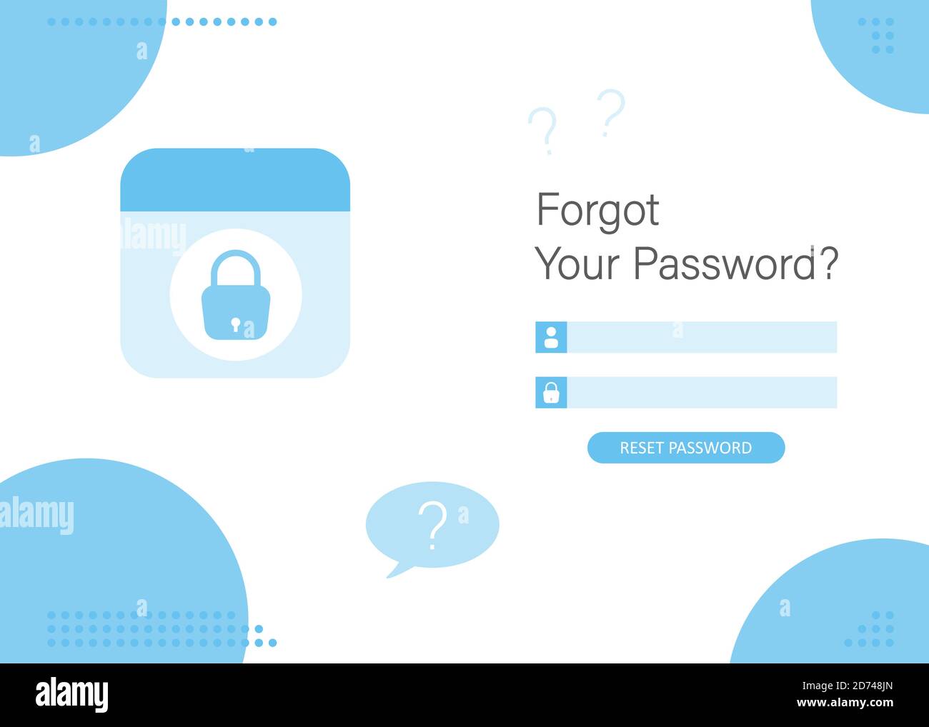 Landing page illustration design people forgot her password. This ...