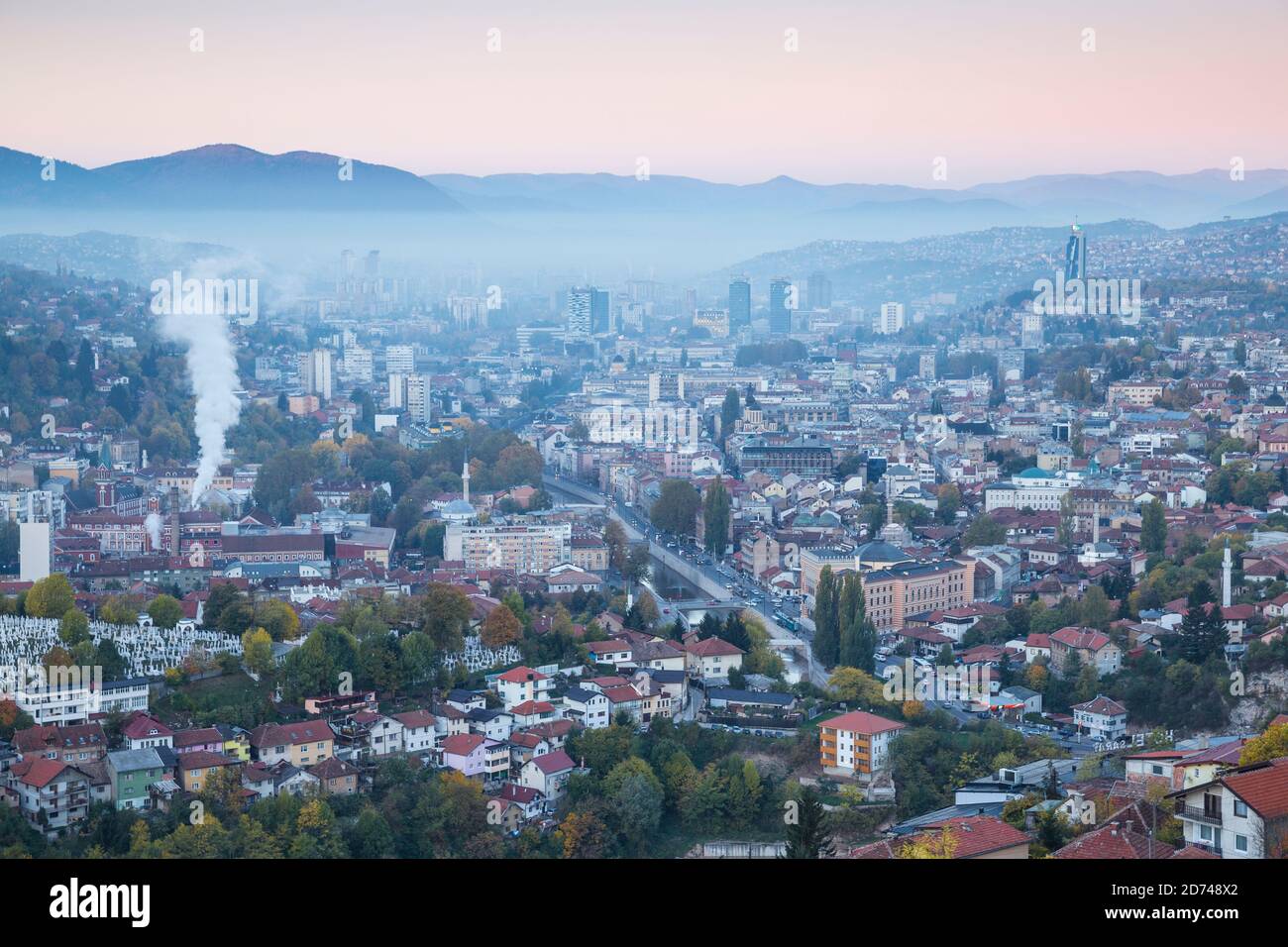 Bosnia and Herzegovina, Sarajevo, View of Sarajevo City Stock Photo - Alamy