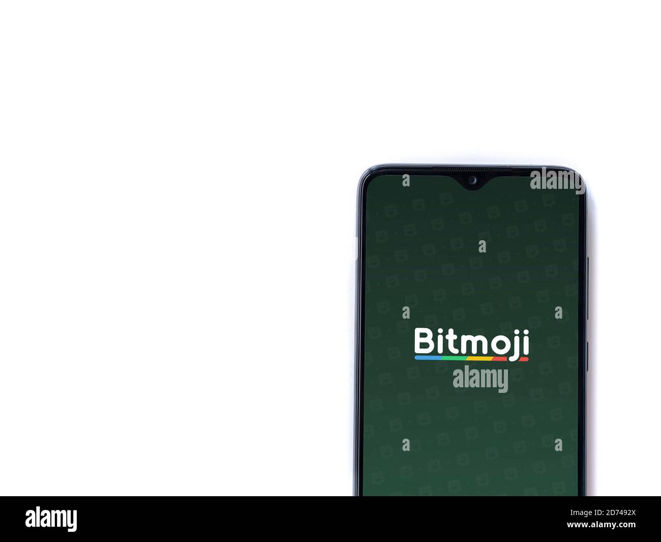 Lod, Israel - July 8, 2020: Botmoji app launch screen with logo on the ... Lod, Israel - July 8, 2020: Botmoji app launch screen with logo on the ...