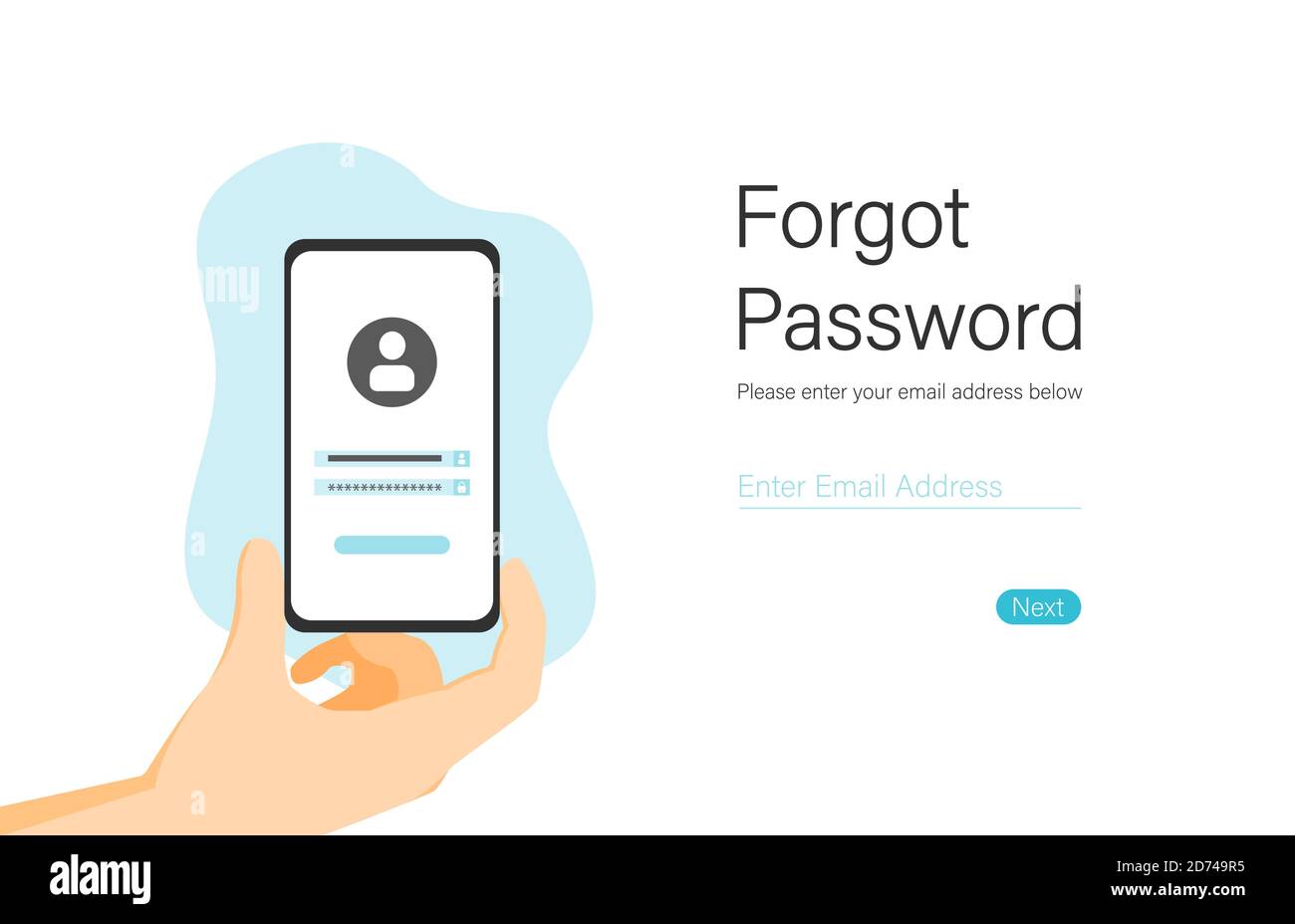 Landing page illustration design people forgot her password. This ...
