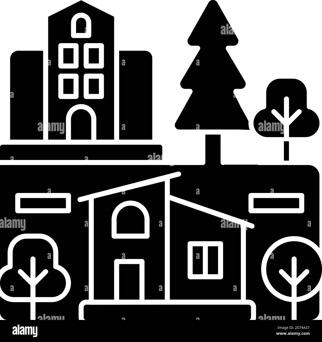 Neighborhood black glyph icon Stock Vector Image & Art - Alamy