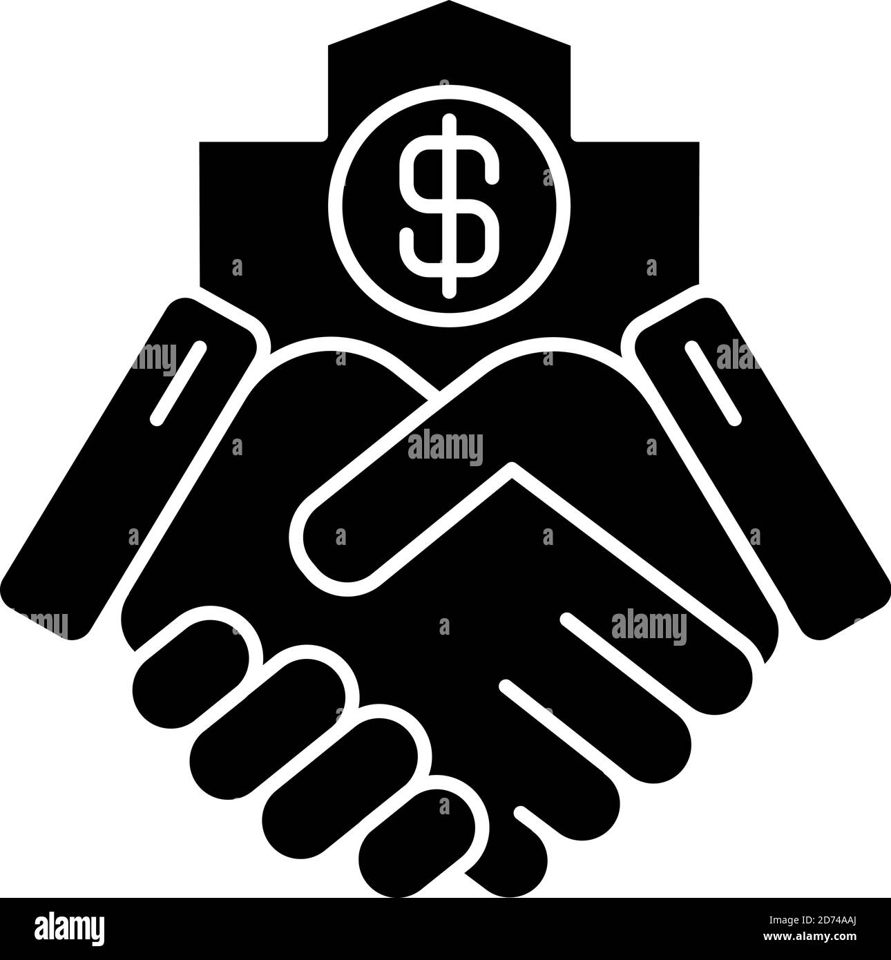 Deal black glyph icon Stock Vector Image & Art - Alamy