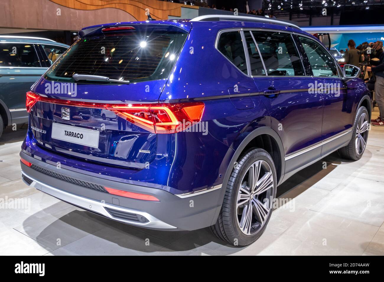 SEAT Tarraco car at the 89th Geneva International Motor Show. Geneva ...