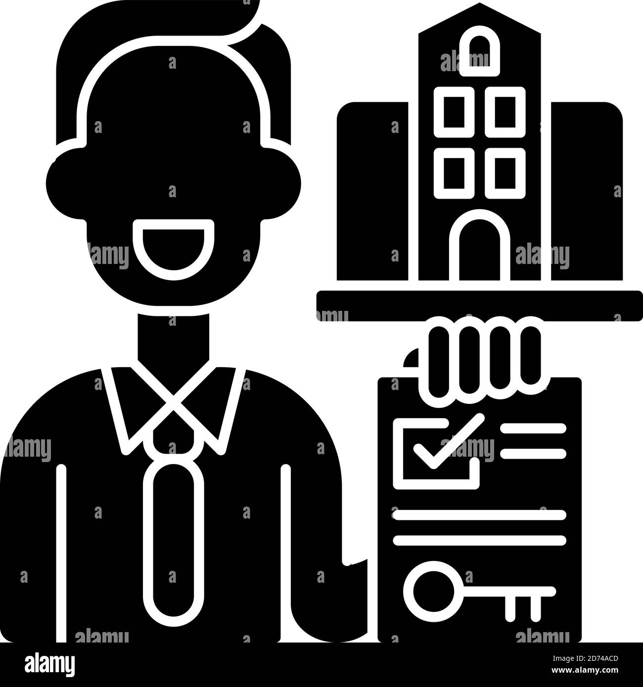 Realtor black glyph icon Stock Vector Image & Art - Alamy