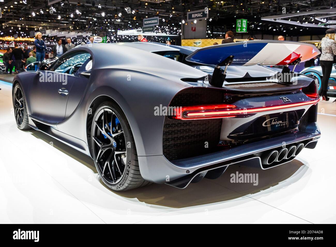 Bugatti Chiron Sport '110 ans Bugatti' special edition car at the 89th ...