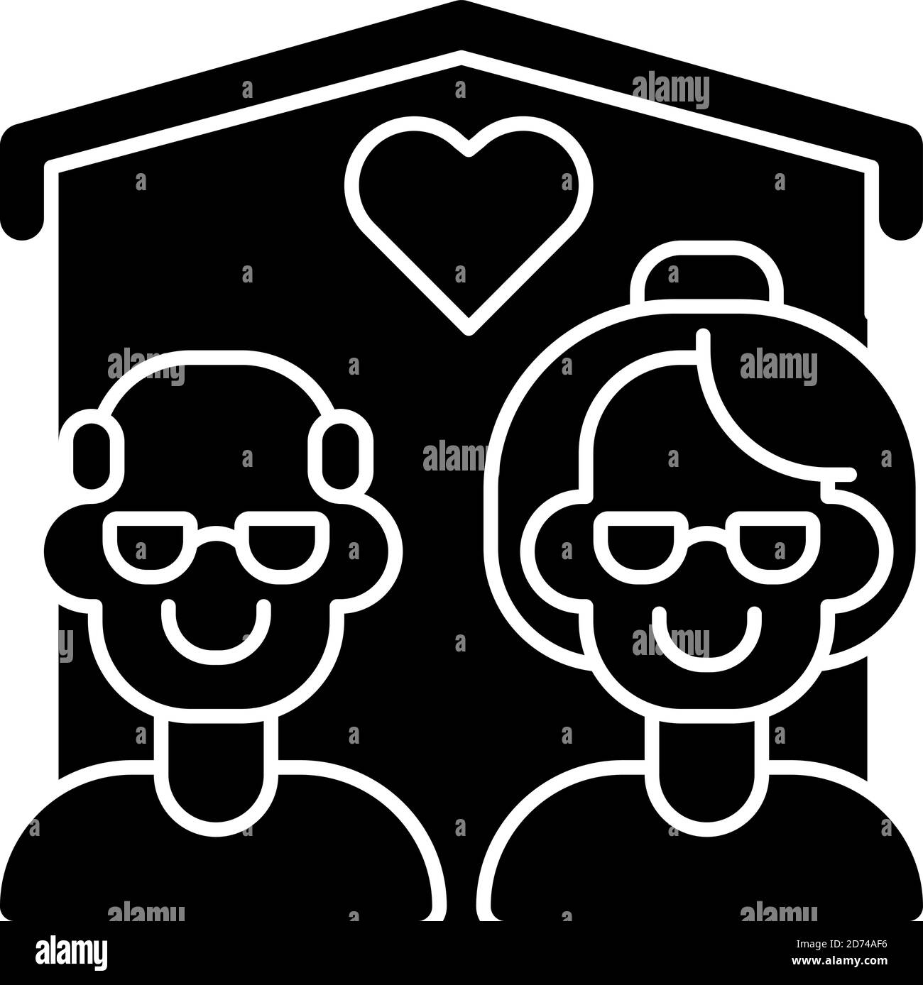Black senior couple home Cut Out Stock Images & Pictures - Alamy