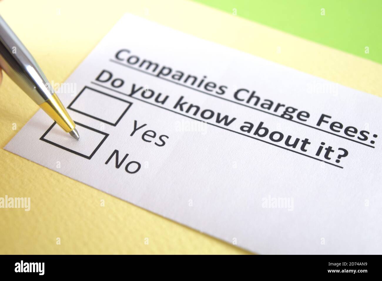 One person is answering question about companies charge fees Stock ...