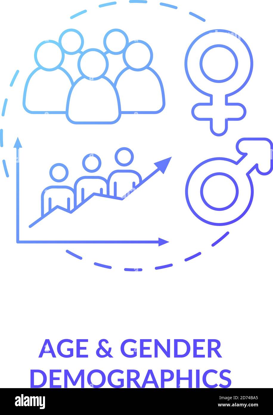 Age and gender demographics concept icon Stock Vector Image & Art - Alamy
