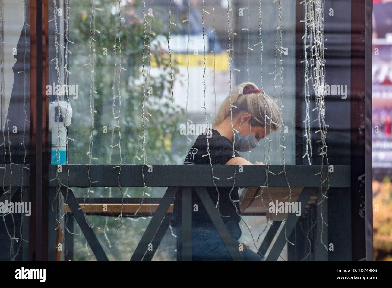 Moscow, Russia. A cafe Stock Photo - Alamy