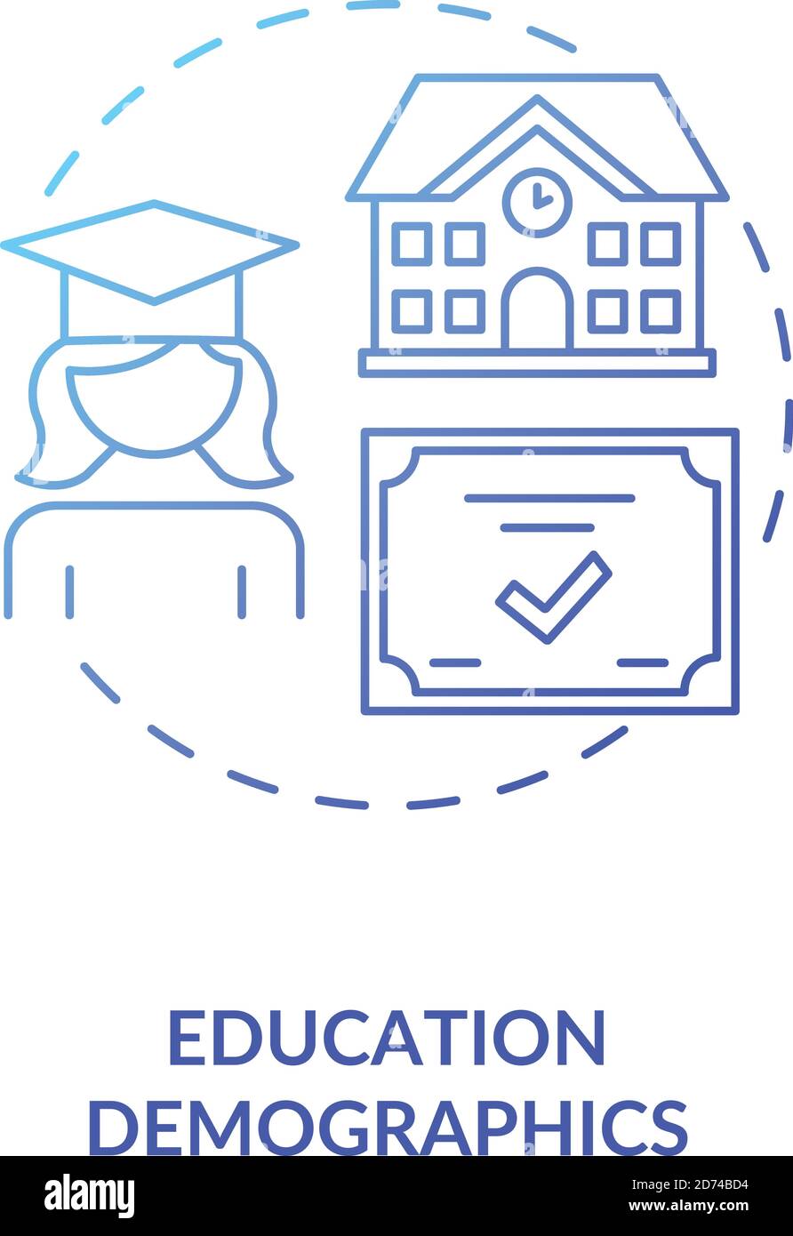 Education demographics concept icon Stock Vector Image & Art - Alamy