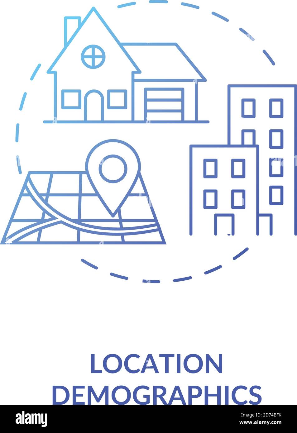Location demographics concept icon Stock Vector Image & Art - Alamy