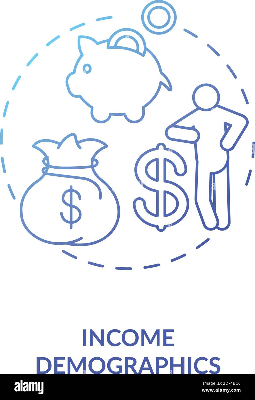 Income demographics concept icon Stock Vector Image & Art - Alamy
